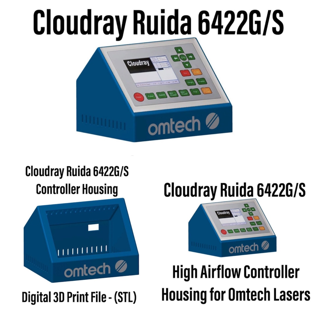 DIGITAL FILE - 3D Print File (STL) | Omtech Polar Laser Cloudray Ruida 6422S 6422G Controller ...
