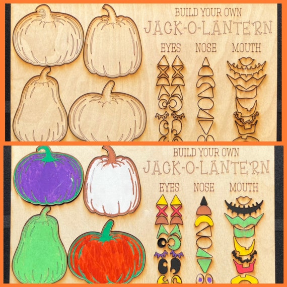 Build Your Own Jack O Lantern / Kids Halloween Kit / Cute - Etsy