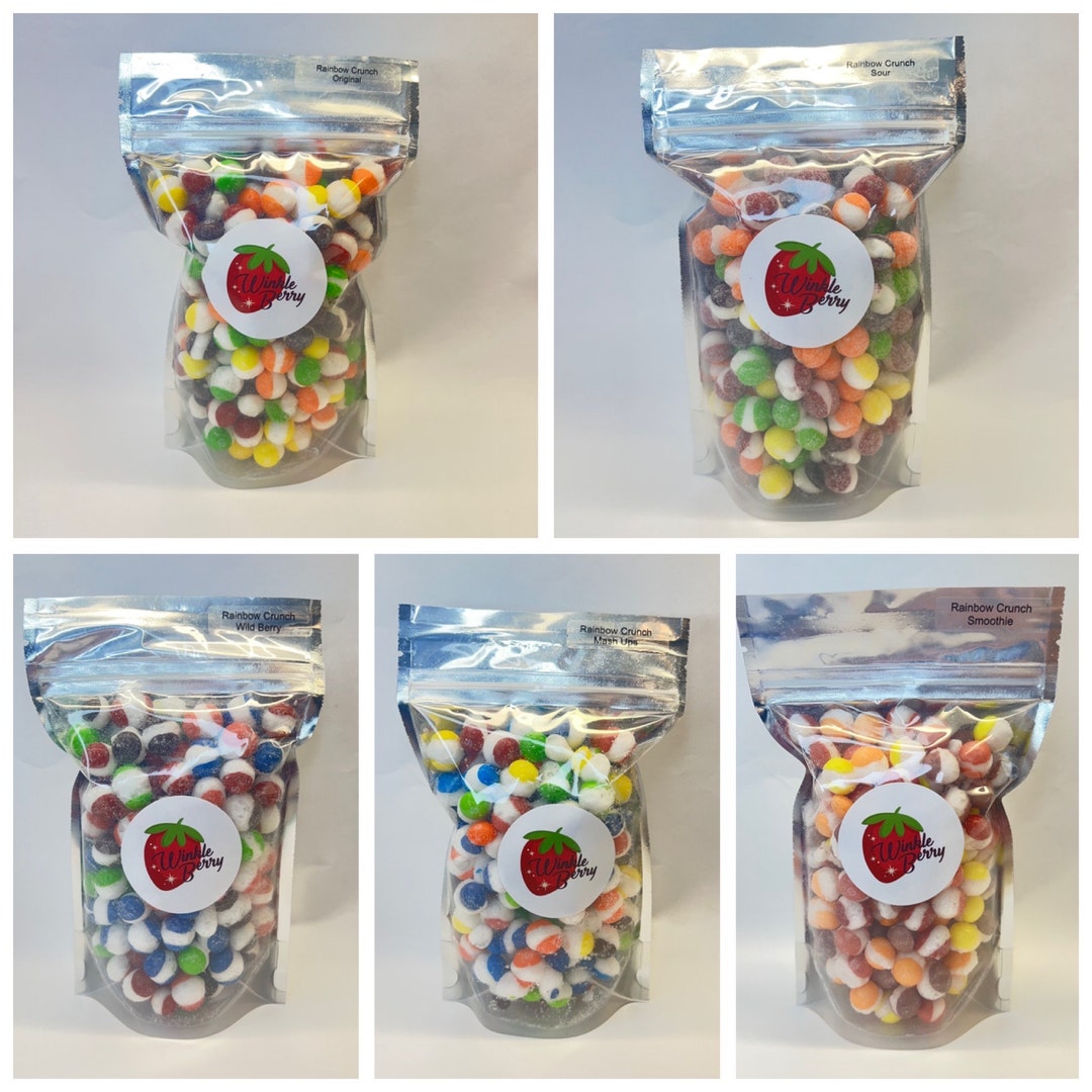 Freeze Dried Rainbow Crunch Original, Sour, Wild Berry, Tropical/wild ...