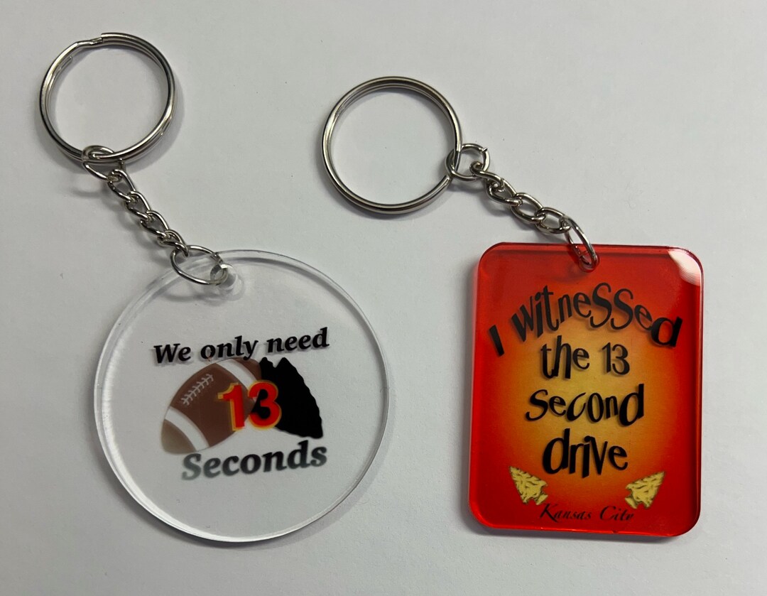 Kansas City KC Chiefs 13 Seconds Custom Key Chains - Etsy