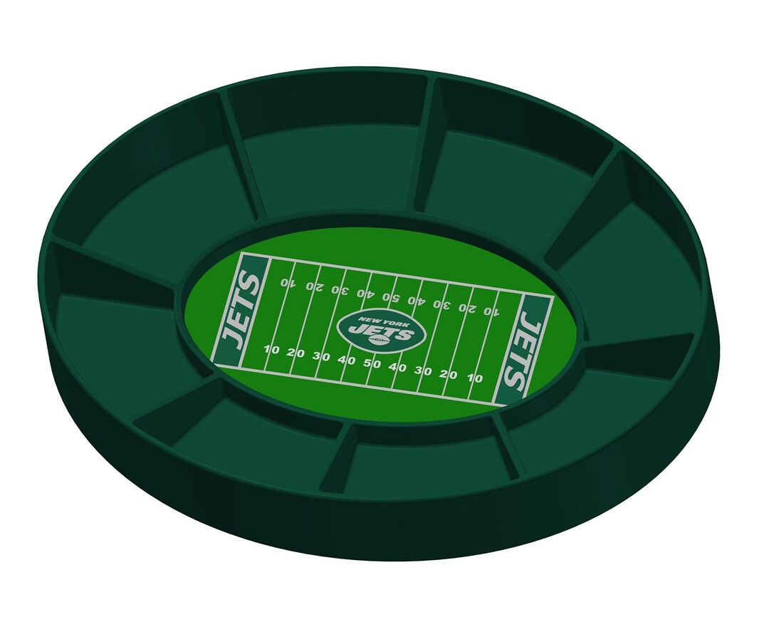 NFL Football Themed Party Tray Snackadium | New York Jets Party Tray ...
