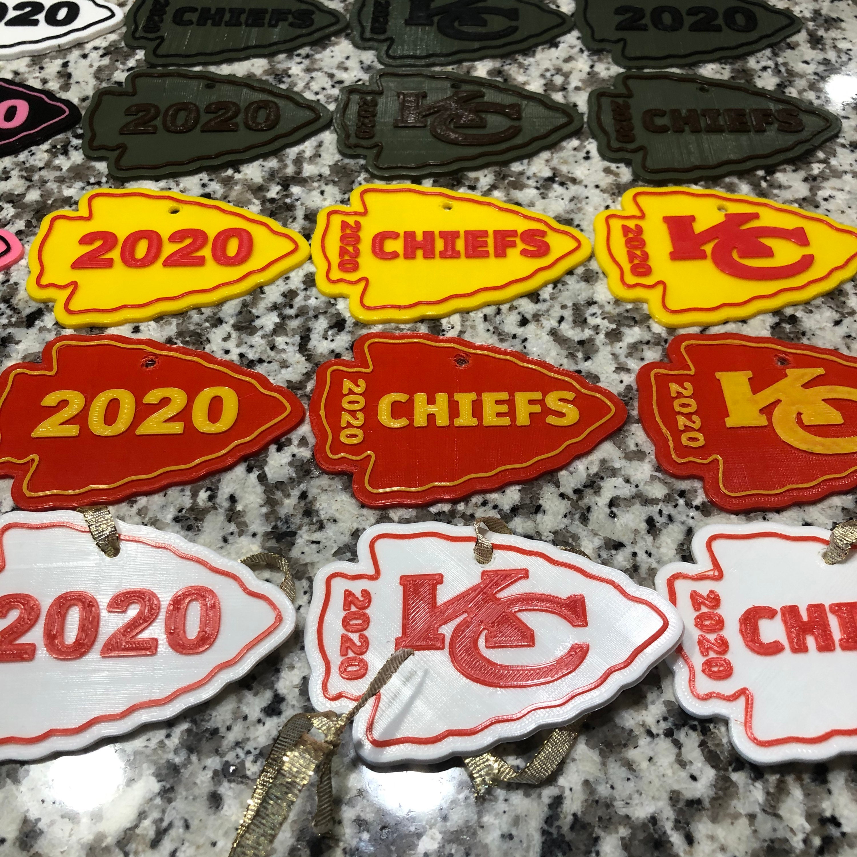 2020 Kansas City Chiefs KC Chiefs Christmas Holiday Ornaments | Etsy