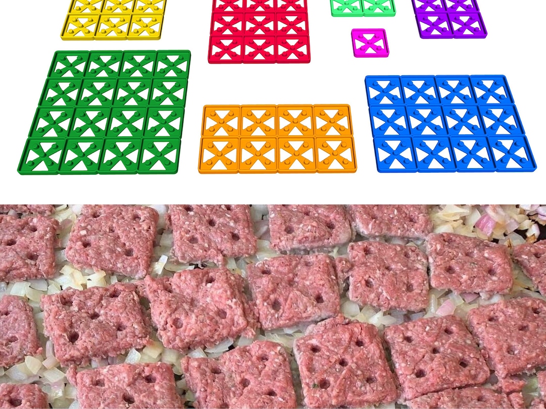 White Crystal Burger Slider Press Mold Cutter (HARD PLASTIC) - Etsy