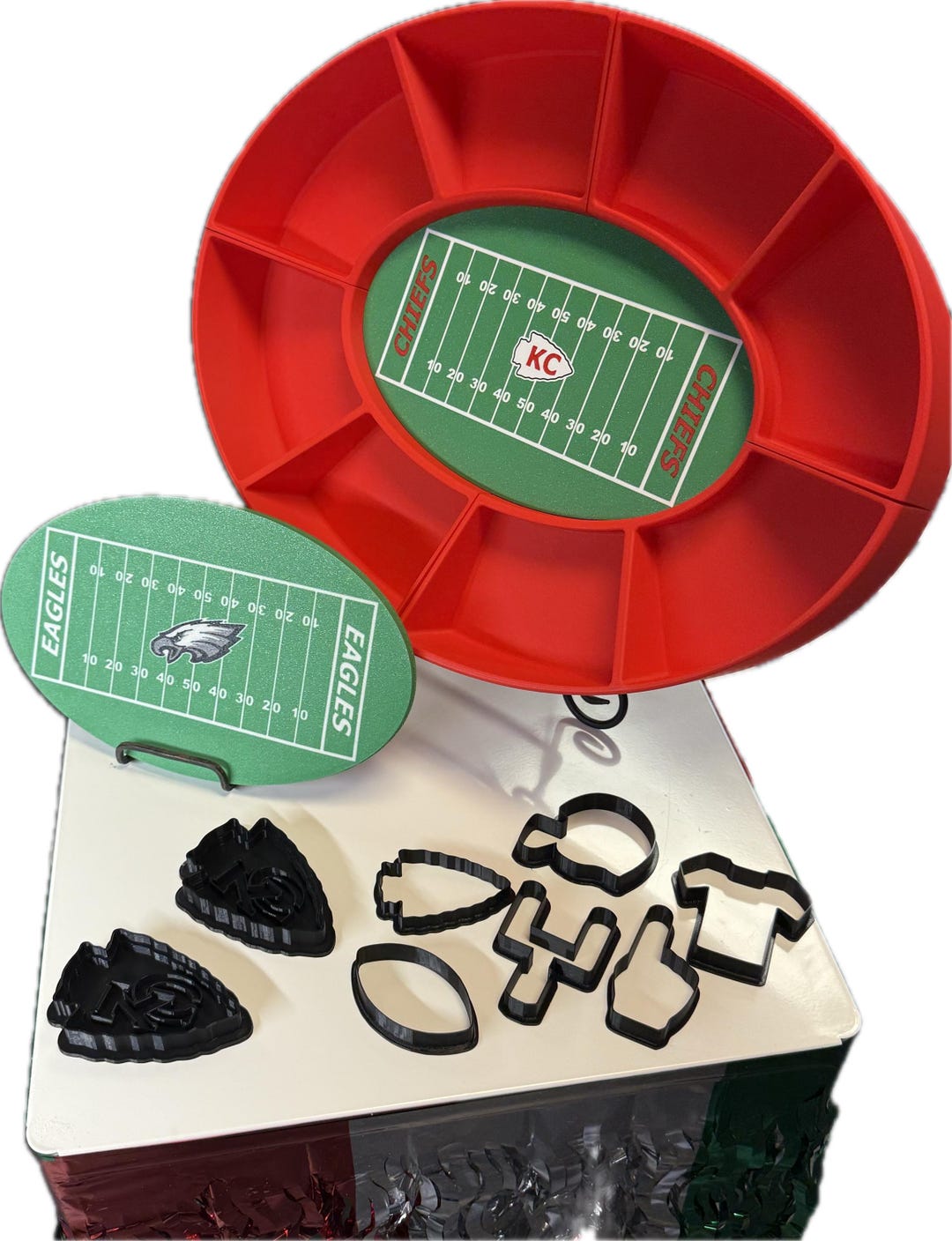 NFL Football Themed Party Tray Snackadium | KC Chiefs Party Tray | KC ...