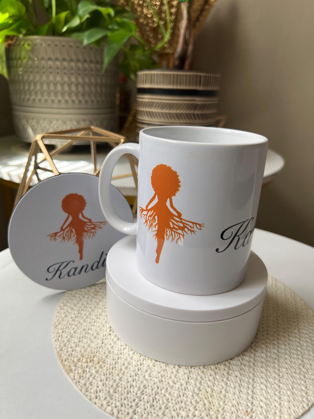 African Print Ceramic Mug: Afrocentric Coffee Cup - Etsy