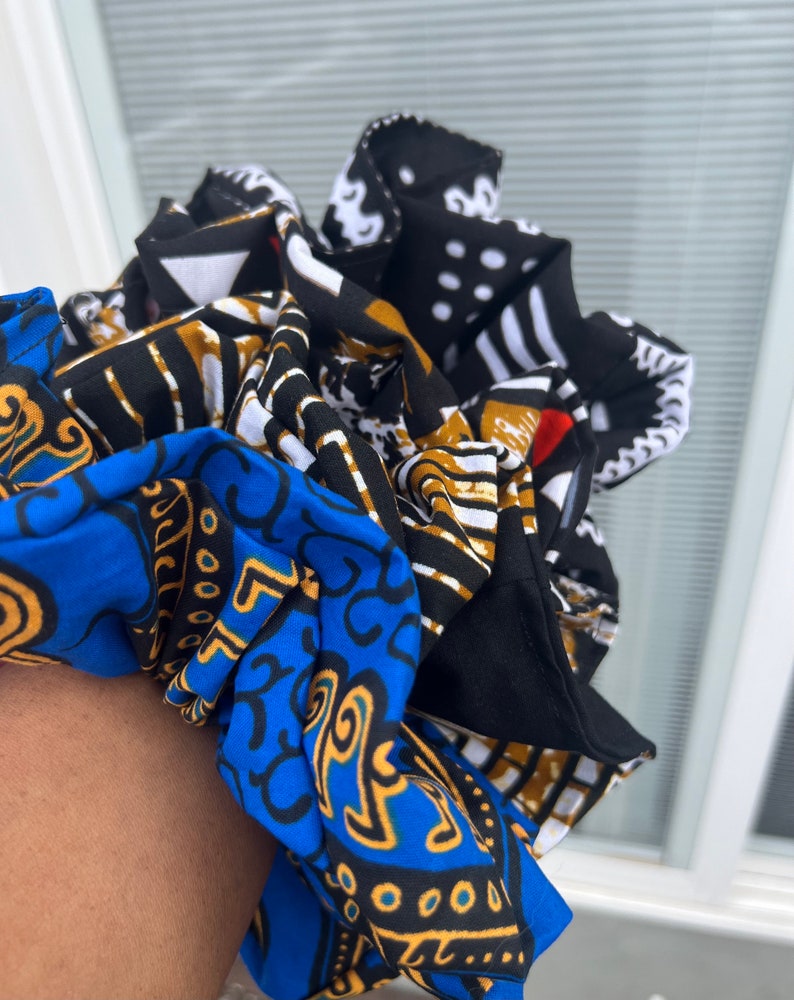 African Print Oversized Scrunchie: Ankara Fabric XXL Hair Tie - Etsy