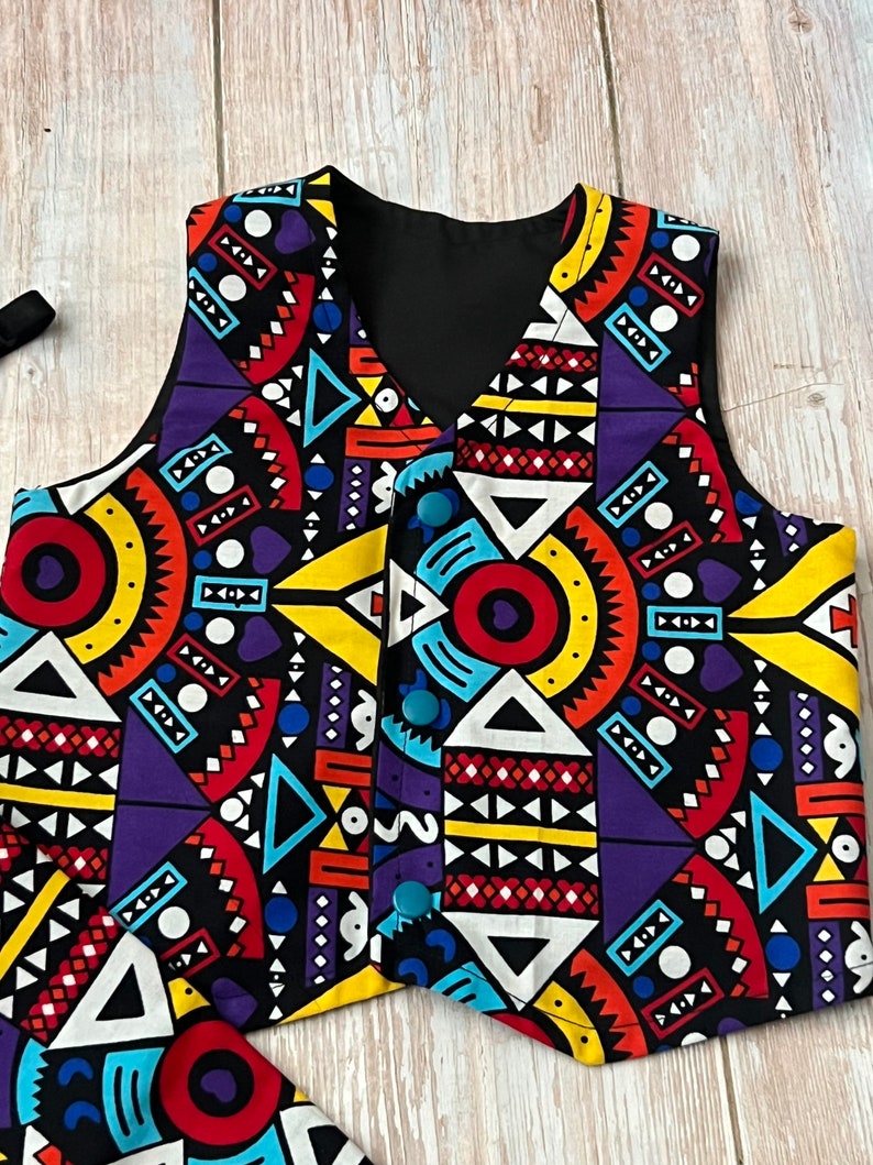 Ankara Boy Outfit: African Print Vest, Pants & Bow Tie Set - Etsy