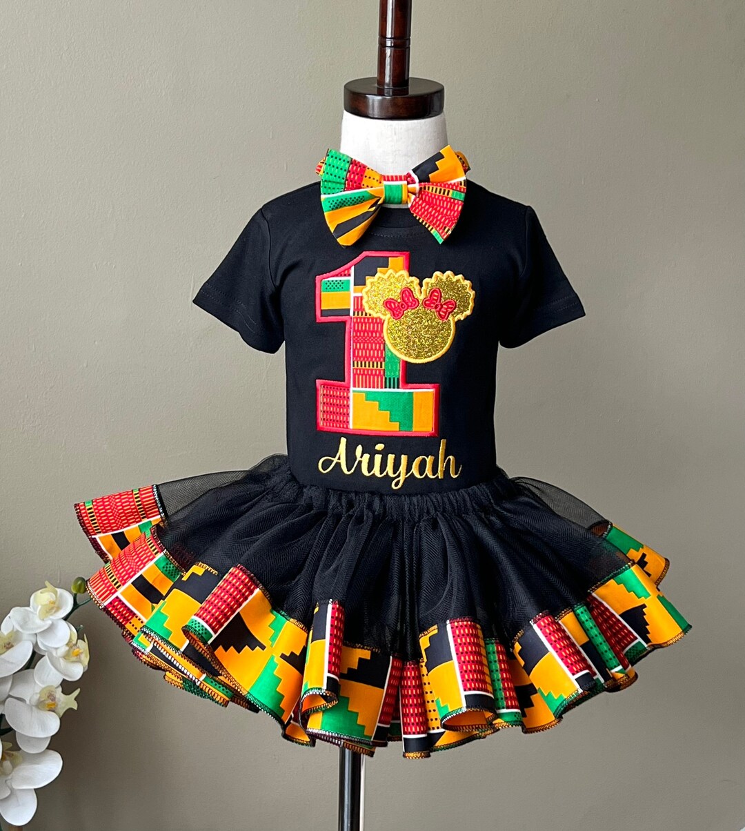 Afro Puff Tutu /african Print Girl Birthday Tutu Set/ African Print ...