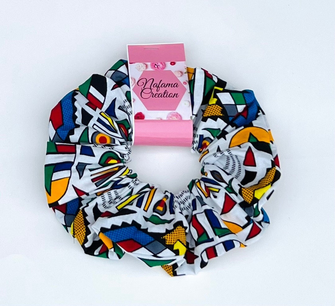 Kente Jumbo Scrunchie: African Print Ankara Fabric - Etsy