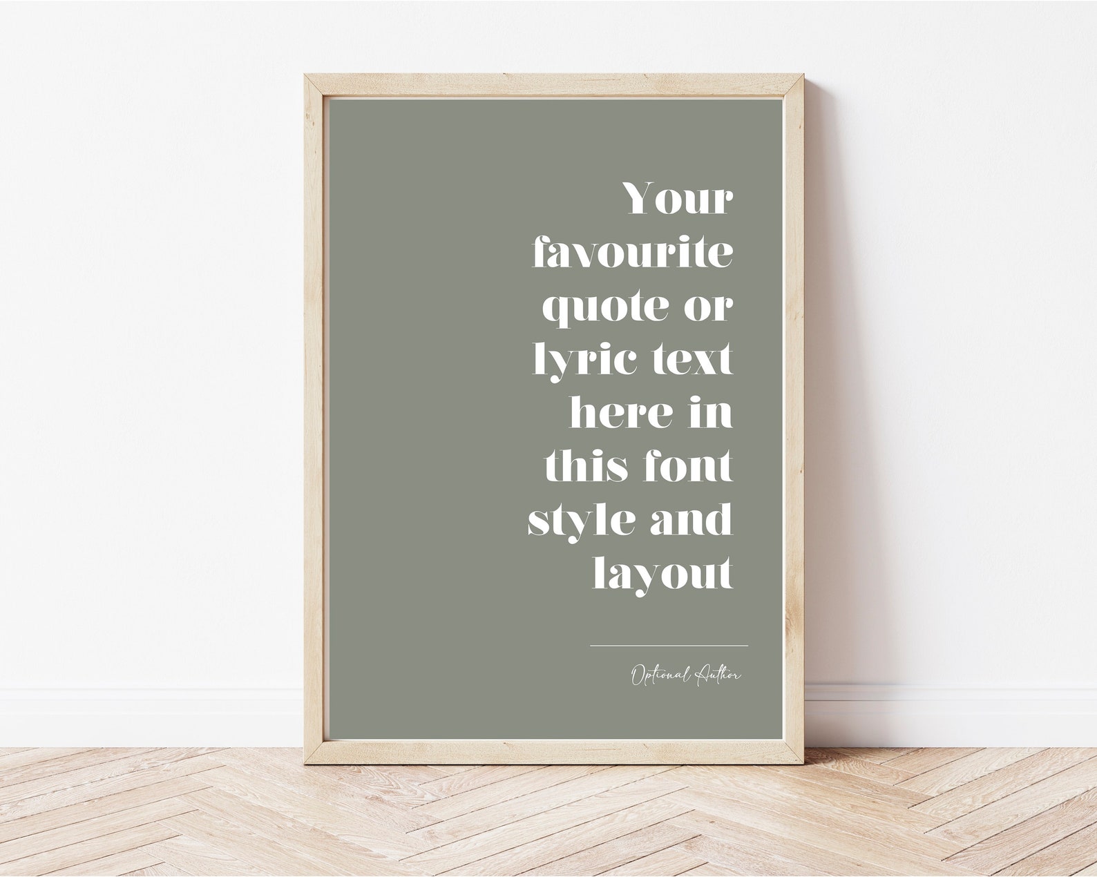 Custom Quote Print in Sage Green Custom Personalised Book - Etsy UK