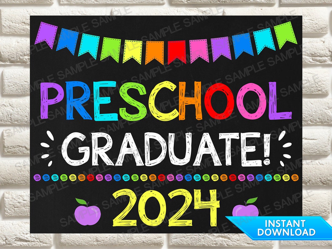 Preschool Graduate Sign, Preschool Graduate 2024, Preschool Graduation ...