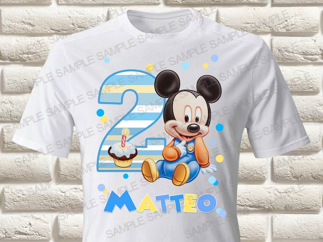 Baby Mickey Mouse Second Birthday Iron on Transfer, Baby Mickey Mouse 2 ...