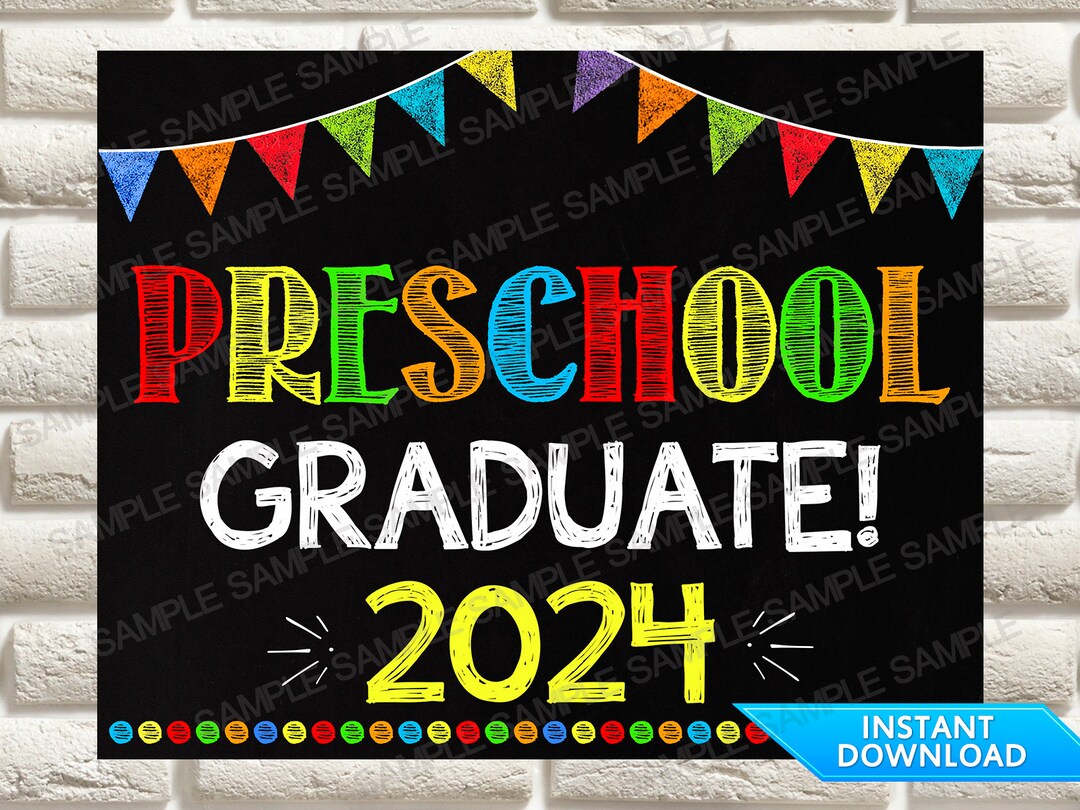Preschool Graduate Sign, Preschool Graduate 2024, Preschool Graduation ...