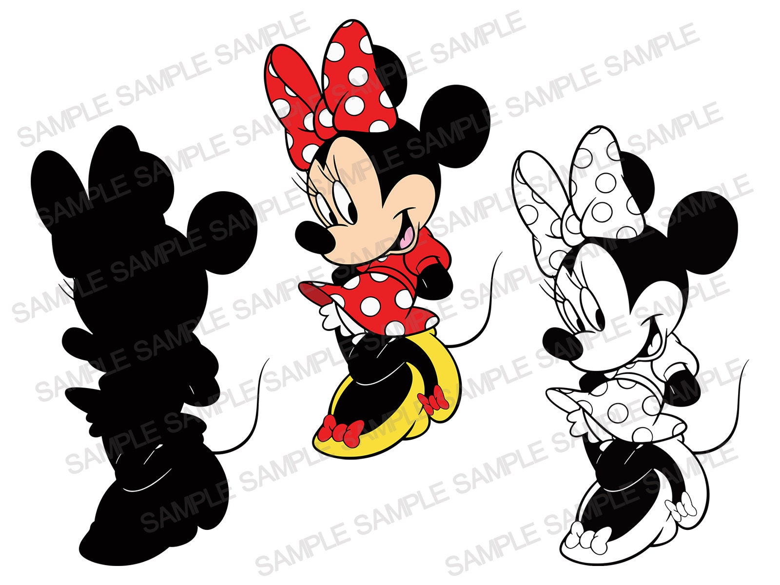 Minnie Mouse Svg Silhouette Minnie Svg Silhouette Minnie Etsy Canada