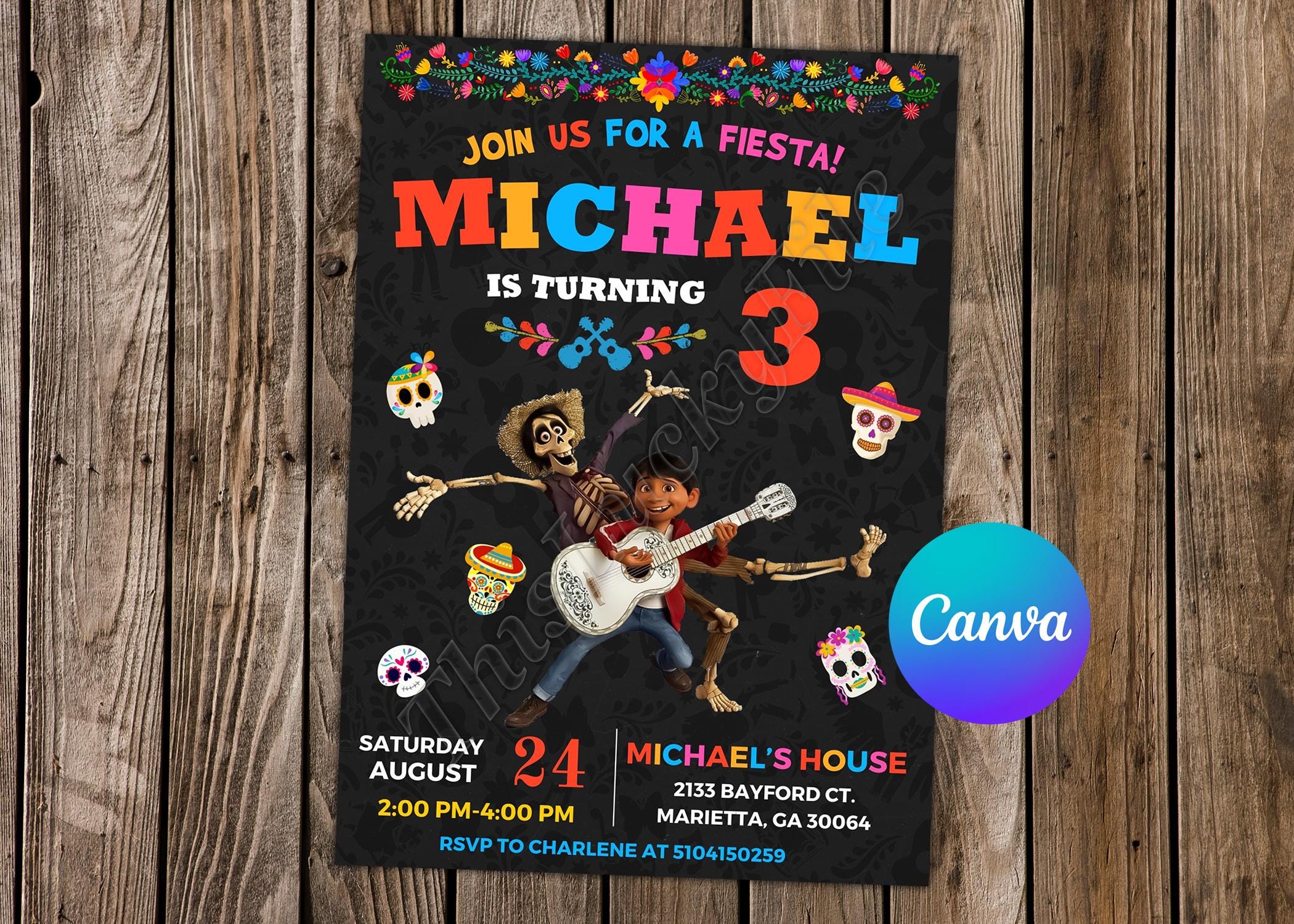 Coco Invitation Coco Birthday Fiesta Invitation Coco Party Coco ...