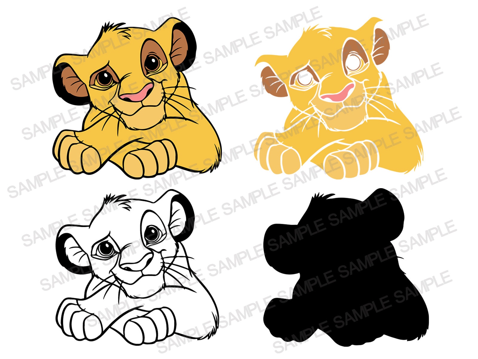 Lion King SVG, Simba SVG Clipart, Simba SVG Cut Files for Cricut ...