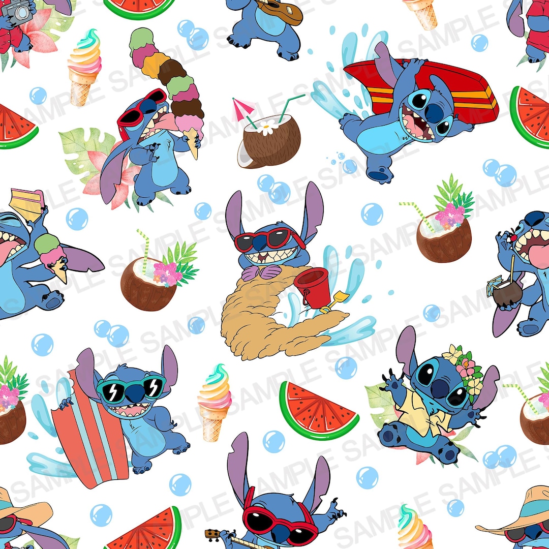 Stitch Seamless Pattern Stitch Summer Seamless Pattern Stitch Luau ...