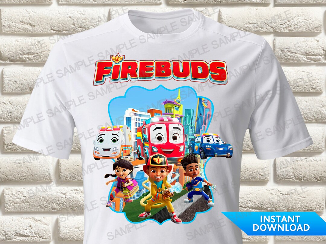 Firebuds Iron on Transfer, Firebuds Birthday Shirt Iron on Transfer ...