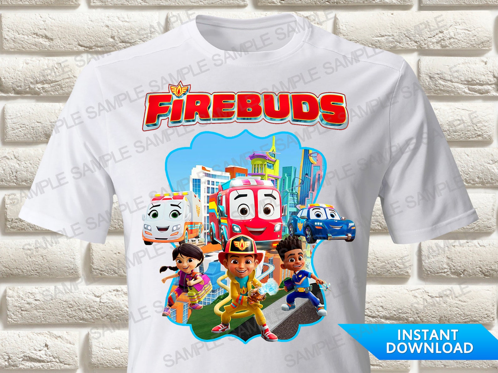 Firebuds Iron on Transfer, Firebuds Birthday Shirt Iron on Transfer ...