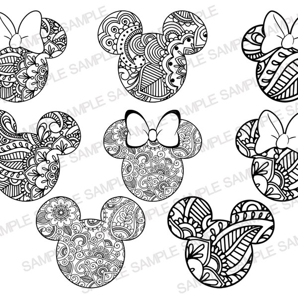 Minnie Mandala Svg - Etsy