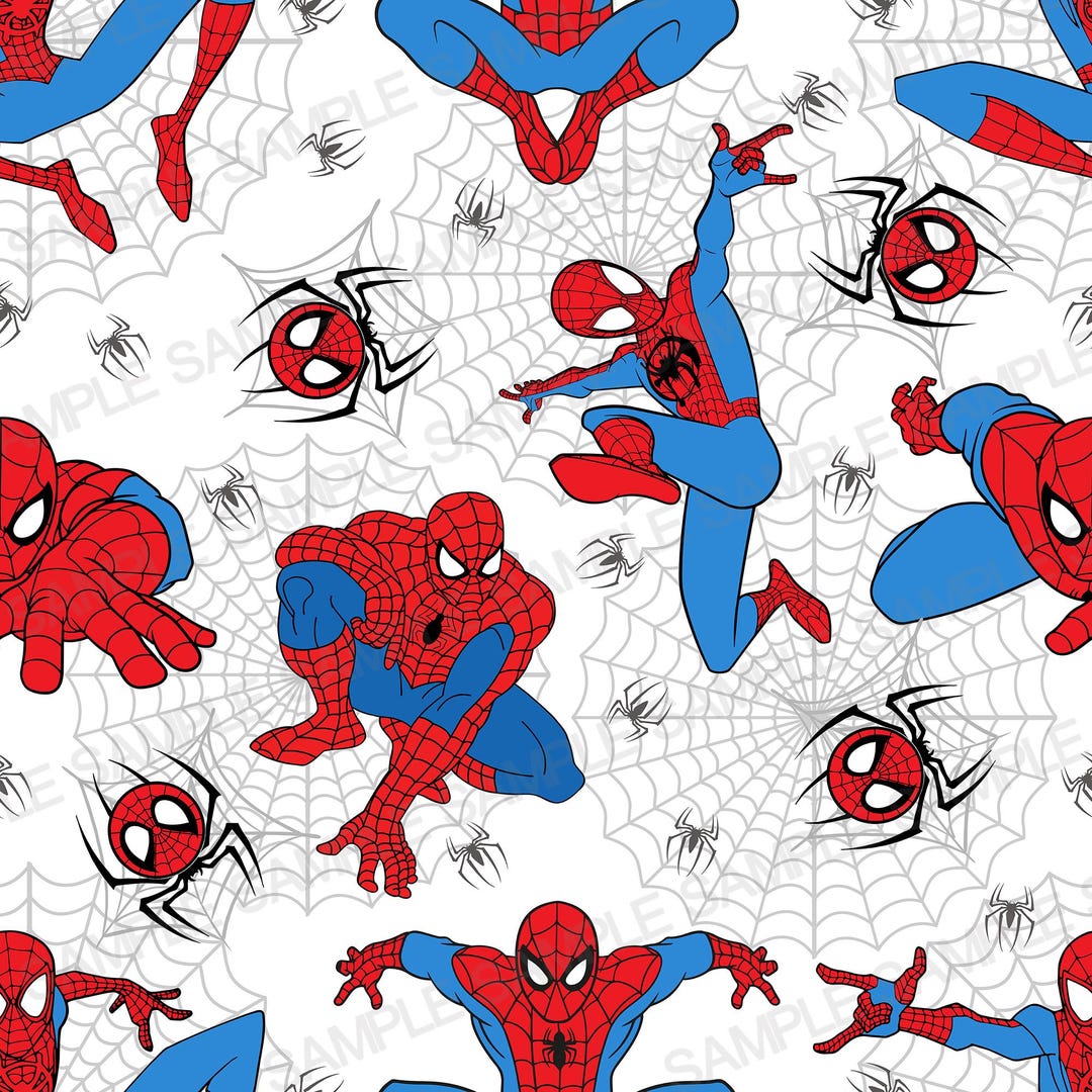Spiderman Seamless Pattern Spiderman Pattern Spiderman Digital Pattern ...