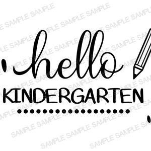Hello Kindergarten SVG First Grade SVG Back to School 1st - Etsy