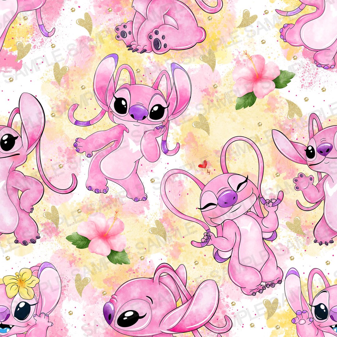 Stitch Seamless Pattern Angel Seamless Pattern Stitch Digital Pattern ...