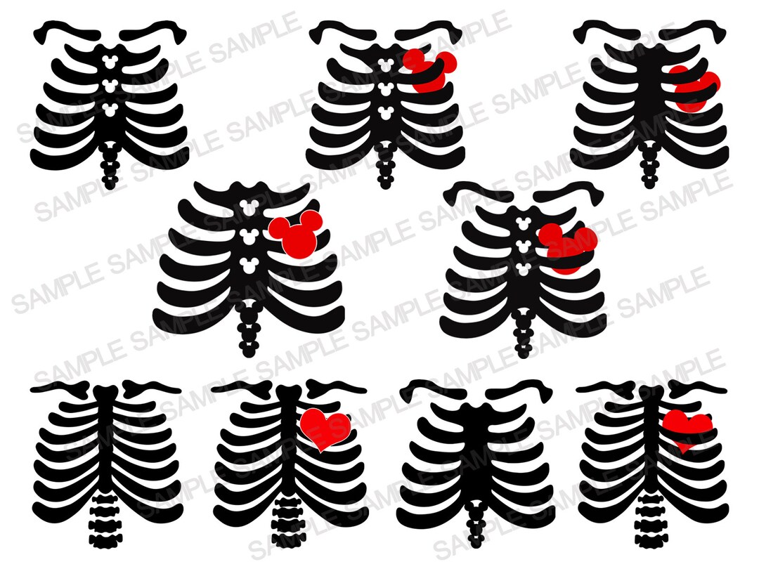 Rib Cage SVG, Heart Svg File, Halloween Svg, Skeleton Svg File Cricut ...