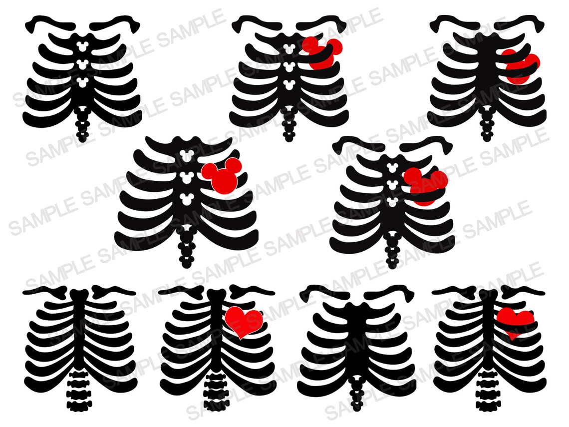Rib Cage SVG, Heart Svg File, Halloween Svg, Skeleton Svg File Cricut ...