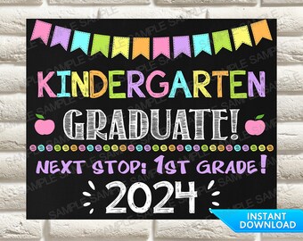 KINDERGARTEN GRADUATION Sign, Kindergarten Graduate,last Day of ...