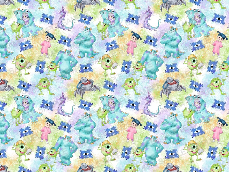 Monsters University Seamless Pattern Monsters Inc Pattern Monsters ...