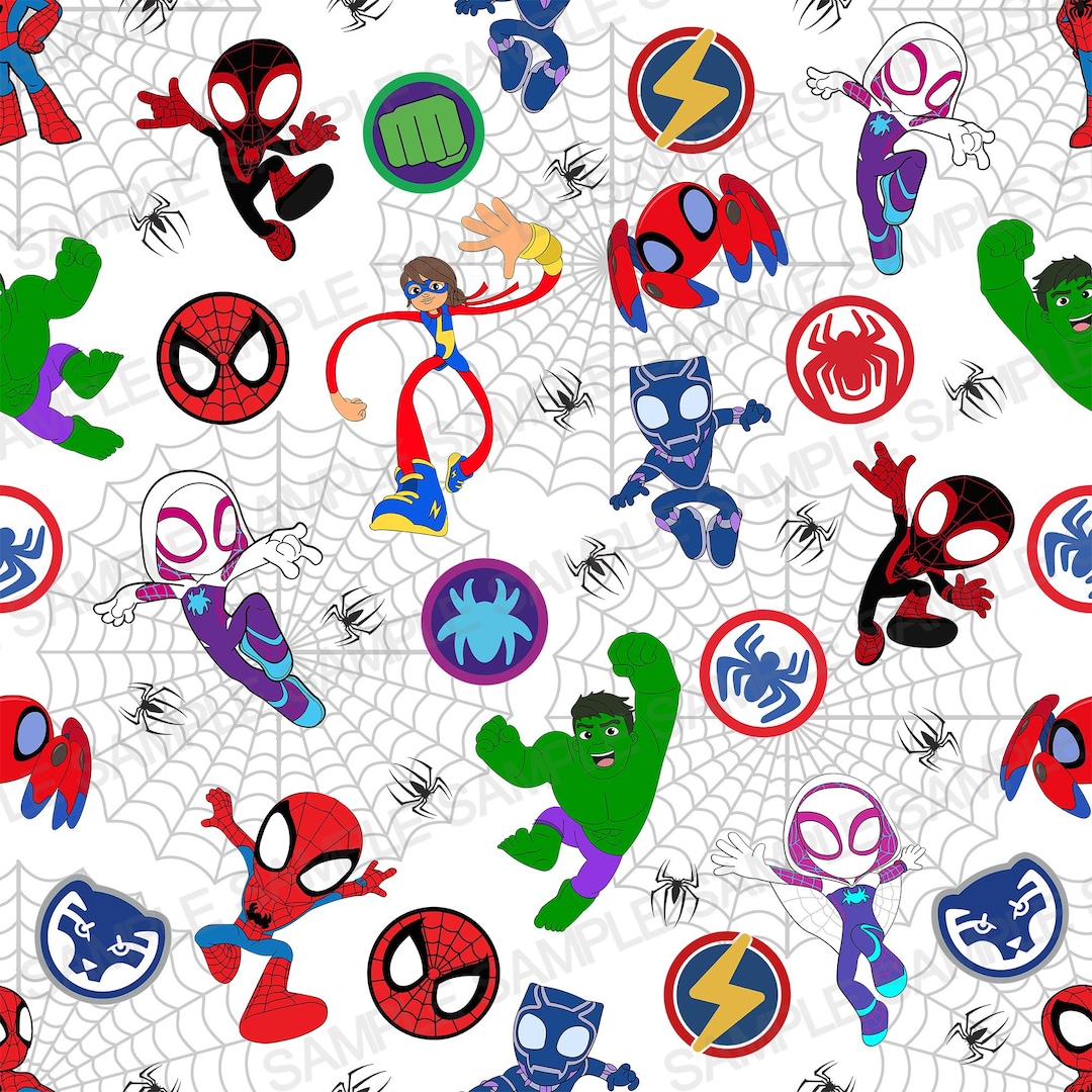 Spidey and His Amazing Friends Seamless Pattern Spidey and Friends ...