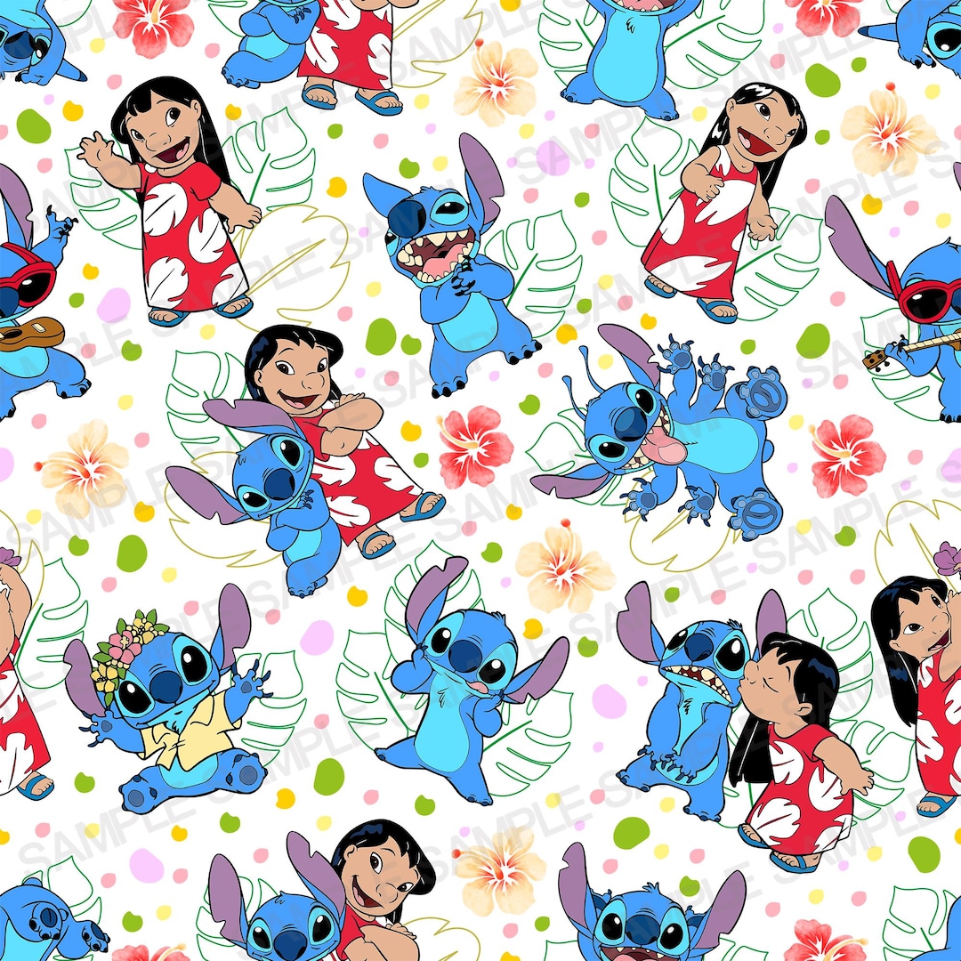 Lilo and Stitch Seamless Pattern Lilo Aloha Seamless Pattern Stitch ...
