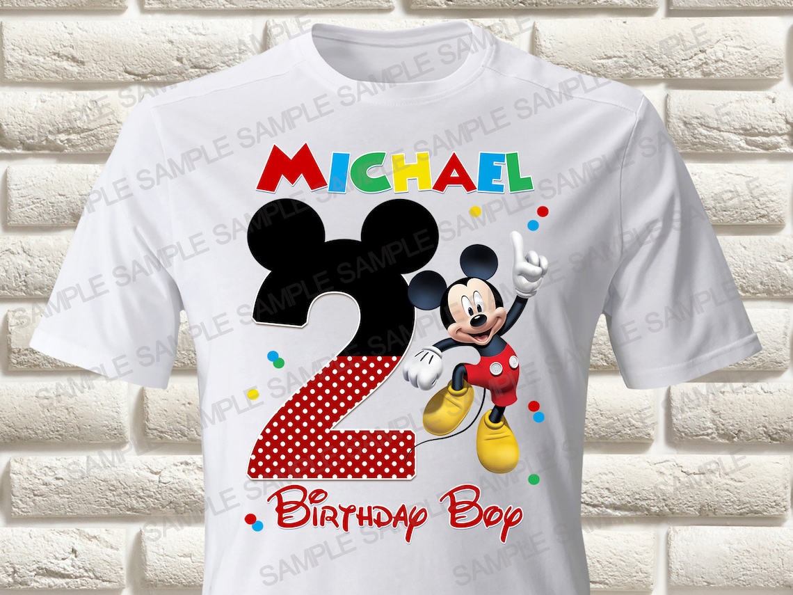 Mickey Mouse Iron on Transfer Mickey Mouse Birthday Boy Iron - Etsy