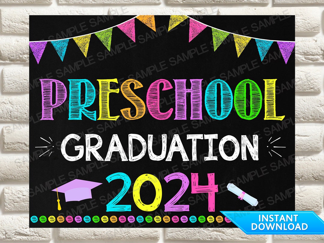 Preschool Graduation Sign, Preschool Graduate 2024, Preschool ...