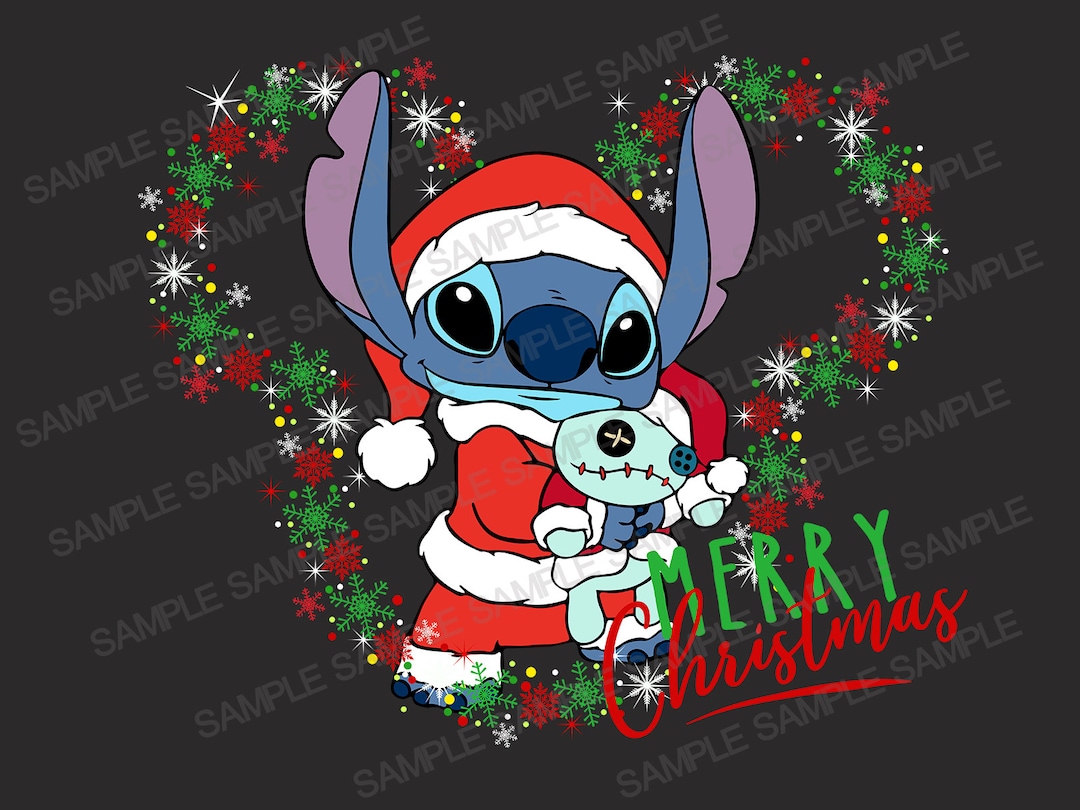 Stitch Christmas PNG Christmas PNG Stitch Clipart PNG Stitch Santa Png ...