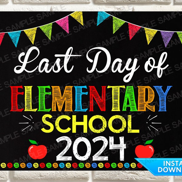 Last Day of School Sign Printable - Etsy