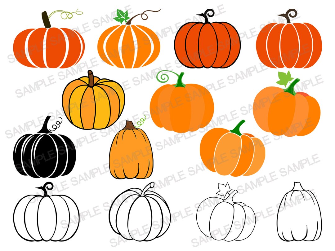 Pumpkin SVG File, Pumpkin Clipart, Pumpkin Silhouette, Pumpkin Cut ...