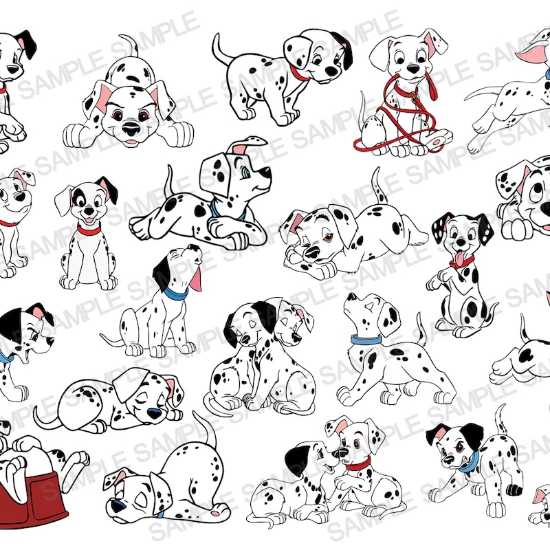 101 Dalmatians Cutouts - Etsy