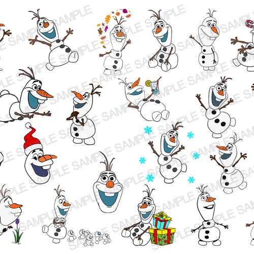 Frozen SVG Olaf Svg Png Cut File Outline Sillhouette - Etsy