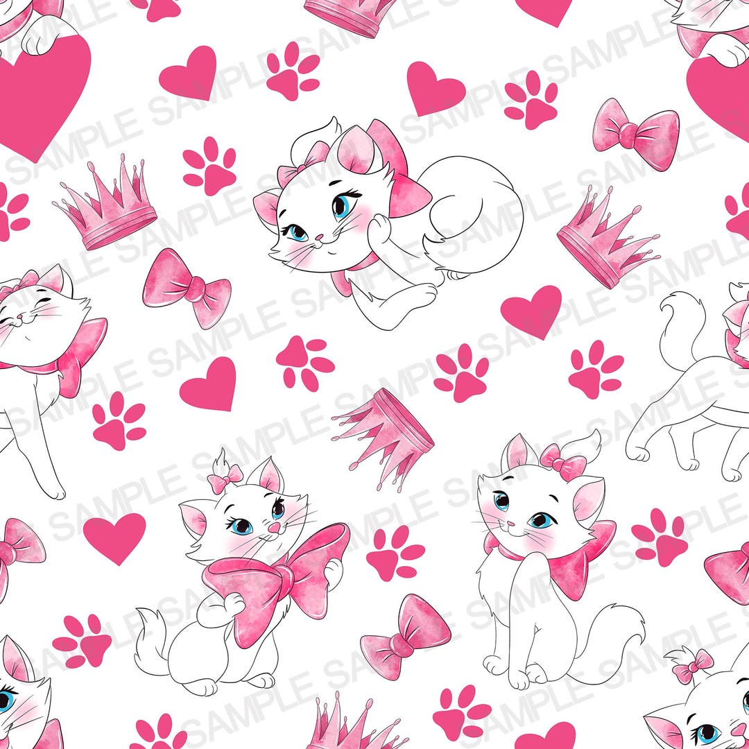 Aristocats Seamless Pattern Marie Pattern Aristocats Digital Pattern ...