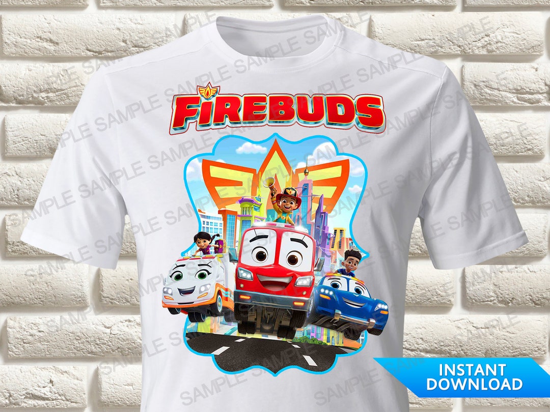 Firebuds Iron on Transfer, Firebuds Birthday Shirt Iron on Transfer ...