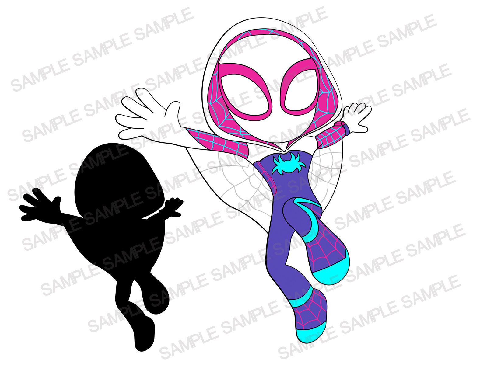 Spider Gwen SVG, Gwen Verse SVG, Spider Gwen Clipart, Spider Verse ...