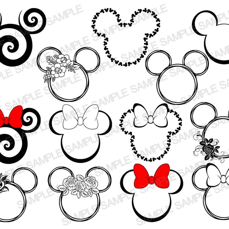 Minnie Flower Svg - Etsy