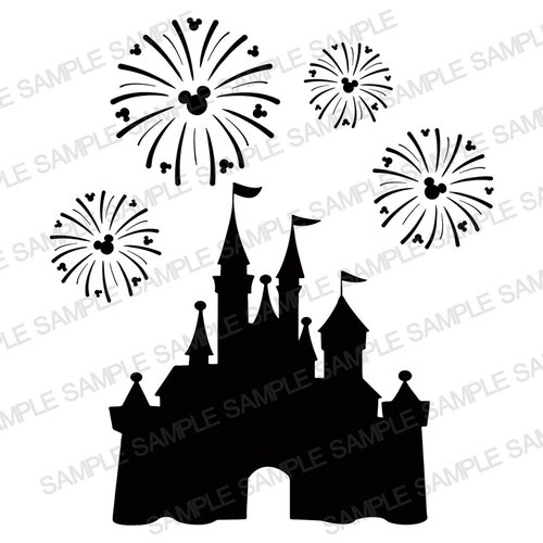 Castle SVG Castle Fireworks SVG Cricut Svg Clipart Layered - Etsy