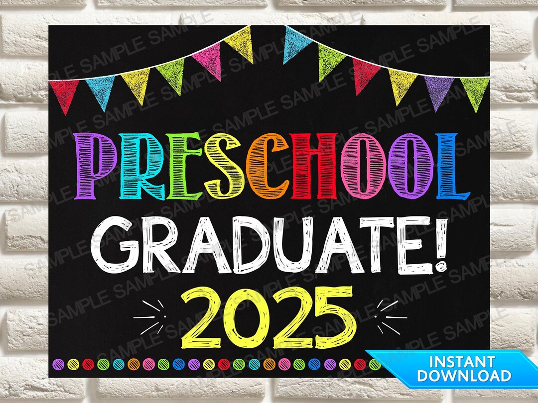 Preschool Graduate Sign, Preschool Graduate 2025, Preschool Graduation ...