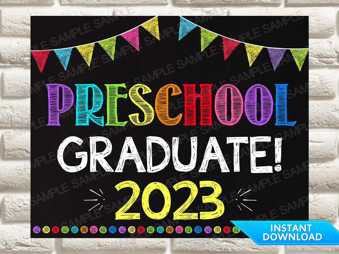 Preschool Graduate Sign Preschool Graduate 2023 Preschool - Etsy
