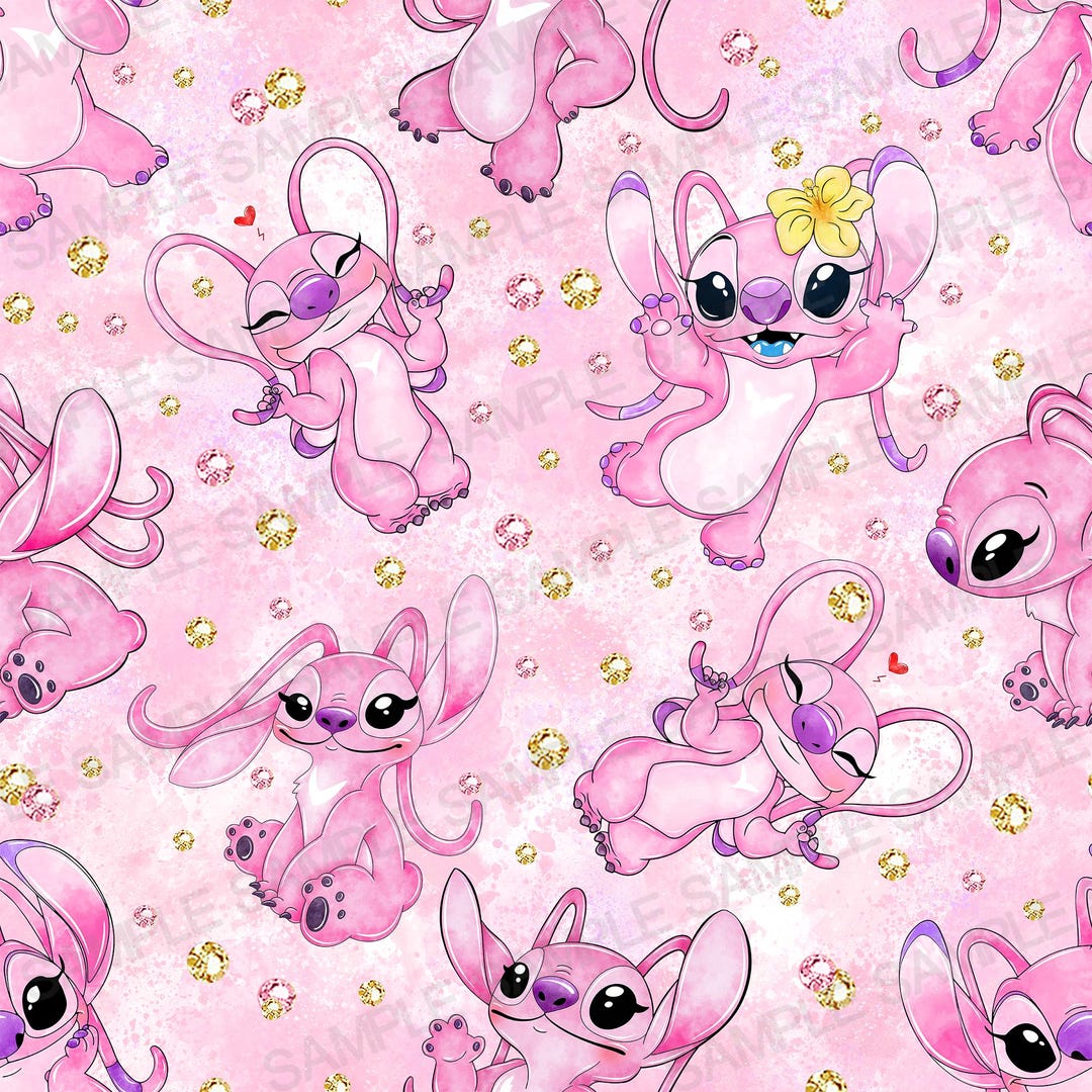 Stitch Seamless Pattern Angel Seamless Pattern Stitch Digital Pattern ...