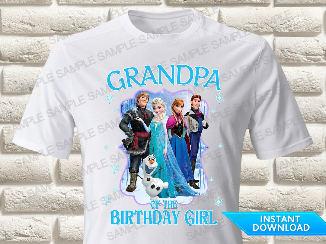 Frozen Grandpa of the Birthday Girl Iron on Transfer, Frozen Iron on ...