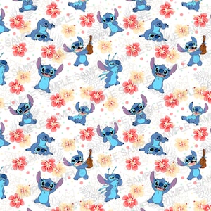 Stitch Seamless Pattern Stitch Summer Seamless Pattern Stitch Luau ...